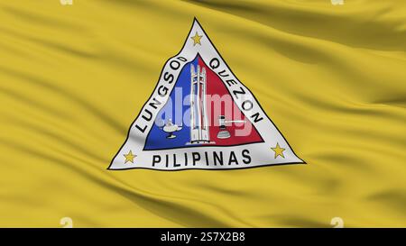 Quezon City Flag, Philippines, Closeup View Stock Photo - Alamy