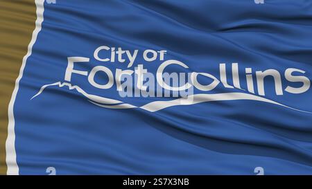 Flag Of Fort Collins City Colorado Stock Photo - Alamy