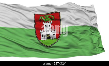 Waving Slovenia flag on a white background. Vector illustration Stock ...