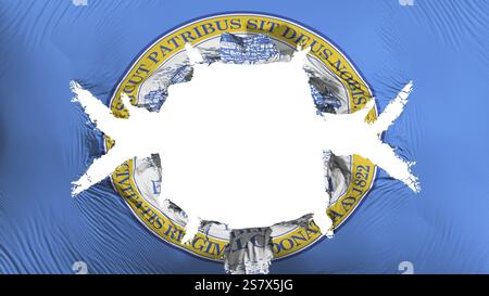 Boston capital city flag with a hole Stock Photo - Alamy
