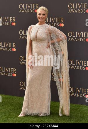 Hannah Waddingham attends the Olivier Awards 2023 at the Royal Albert Hall on April 02, 2023 in ...