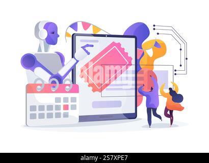 AI-Optimized Live Events abstract concept vector illustration Stock ...