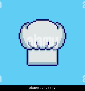 Pixel art Cute Head Chef Character game asset design Stock Vector Image ...