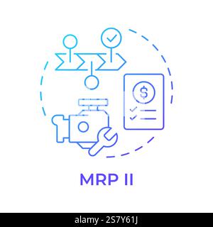 Material resource planning blue gradient concept icons Stock Vector Image & Art - Alamy