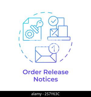 Order release blue gradient concept icon Stock Vector Image & Art - Alamy