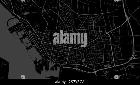 Map of Esbjerg, Denmark. Detailed city vector map with buildings ...