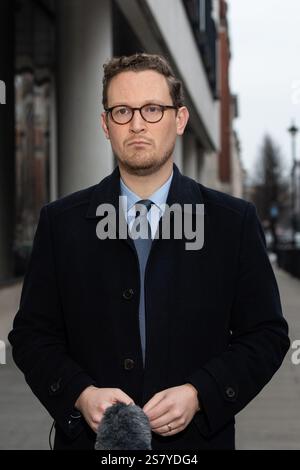 Darren Jones MP (l), Chief Secretary to the Treasury, is pictured ...