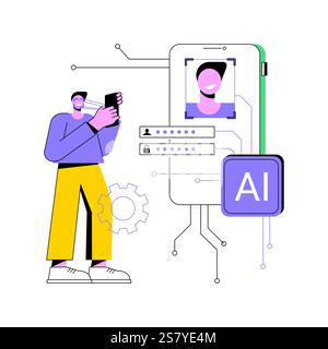 AI-Streamlined Identity Verification abstract concept vector ...
