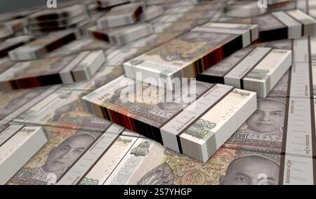 Cambodia money Cambodian riel money pack 3d illustration. 2000 KHR ...
