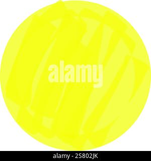 Hand drawn highlighter strokes form a vibrant yellow rectangular frame ...