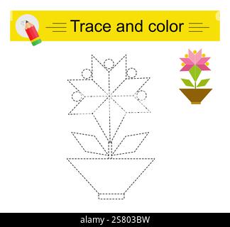 Tracing lines worksheet for kindergarten and preschool kids for ...