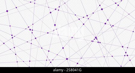 Abstract lines with different dots, node point, digital, technology ...