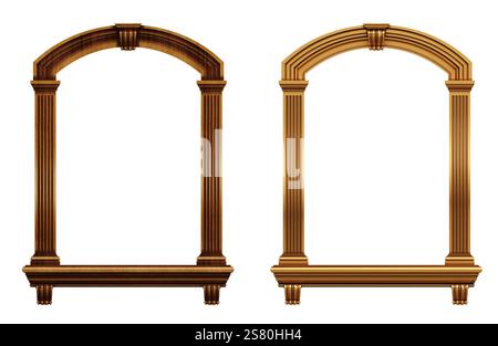Set of classic arch window frames Stock Photo - Alamy