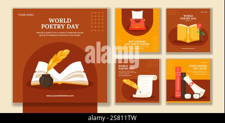 World Poetry Day creative design. poetry day social media poster vector ...