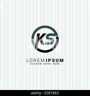 KS monogram initials logo design with shield icon template Stock Vector ...