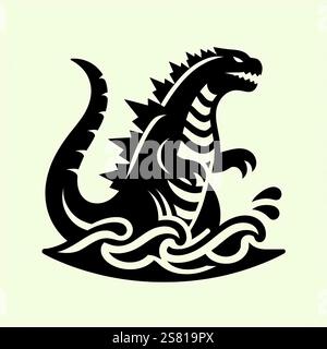Godzilla Logo Vector Illustration Stock Vector Image & Art - Alamy