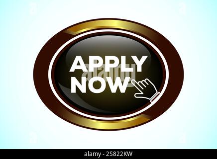 APPLY NOW button, Suitable for mobile app, and website UI design Stock ...