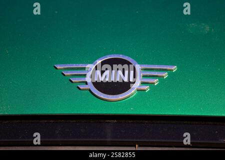 Metallic emerald green Mini car, Fuerteventura. Taken November 2024 ...