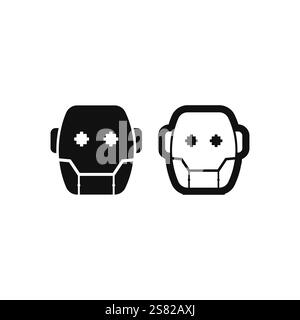 Chatbot symbol, logo template. Robot icon set. Bot sign design. Modern ...