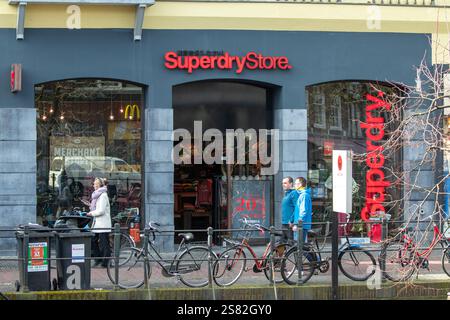 Superdry shop, illuminated store logo. Superdry products combine ...