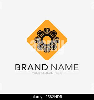machine engine and heavy equipment logos design icon sign vector ...