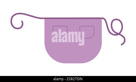 Maid Apron Scalloped technical fashion illustration. uniform for ...