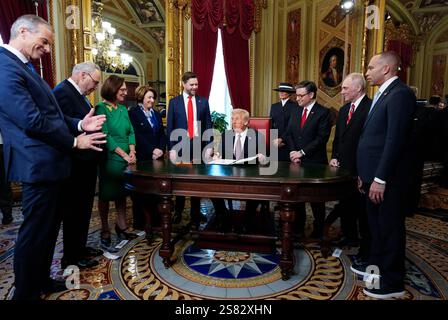 U.S. Minority Leader Sen. Chuck Schumer, D-NY, speaks at a press ...