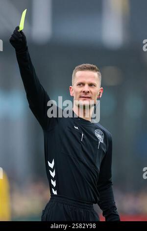 Broendby, Denmark. 18th, January 2025. Goalkeeper Thomas Mikkelsen of ...