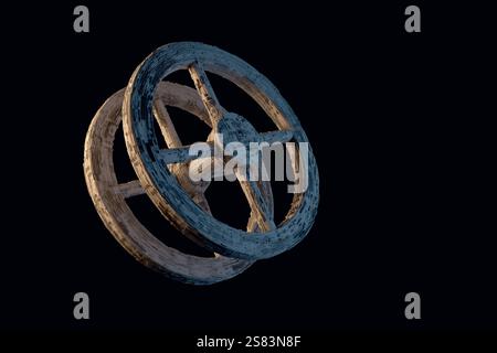 3d render. UFO spaceship concept. Science fiction objects. Simplified ...