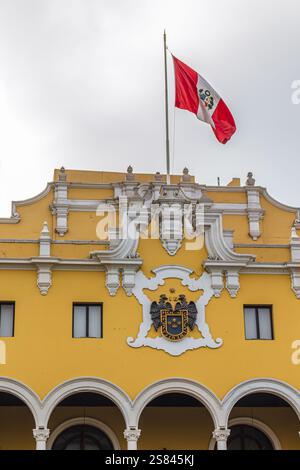 City Hall at Lima Main Square - Peru Stock Photo - Alamy