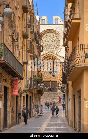 Tarragona Cathedral, City, Tarragona, Catalonia, Spain, Europe Stock ...