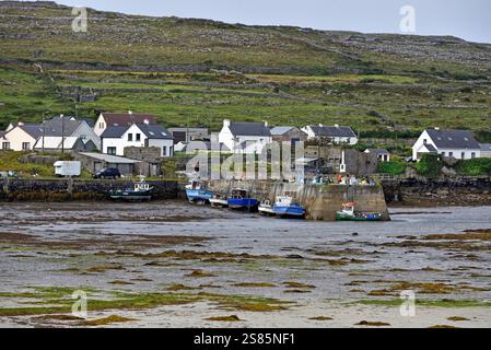 Small harbour of Rossaveel Lower, Inishmore, largest Aran Island ...