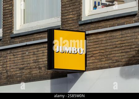 Jumbo supermarket groceries store, shop sign Utrecht in the Netherlands ...