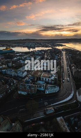 Montrose Angus Scotland the A92 road bridge crossing the River South ...
