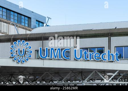 UMC Utrecht hospital sign logo. The University Medical Center is the ...