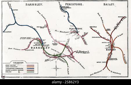 A map showing the route the central line trains take easbound form ...
