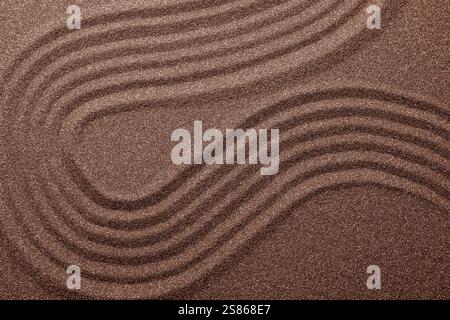 Sand with pattern, top view. Mocha mousse - color of 2025 year Stock ...