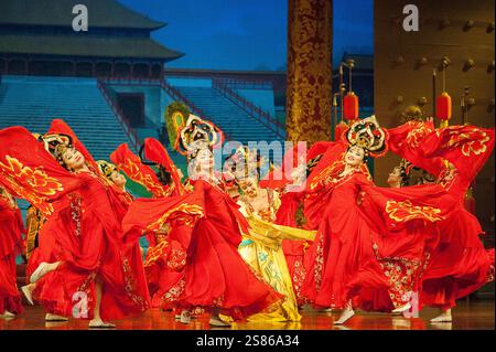 The famous Tang Dynasty Music and Dance Show in Xian, China Stock Photo ...