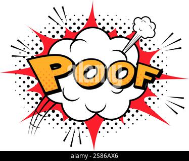 Cartoon colorful smoke effect. Comic game asset of magic fire burst and ...