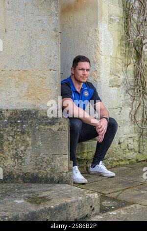 Shot in 2020. Portrait of Bath Rugby club Flanker, Francois Louw at ...
