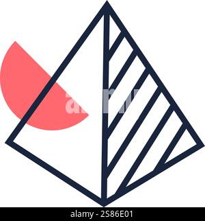 Intersecting geometric shapes. Vector design template for logos and ...