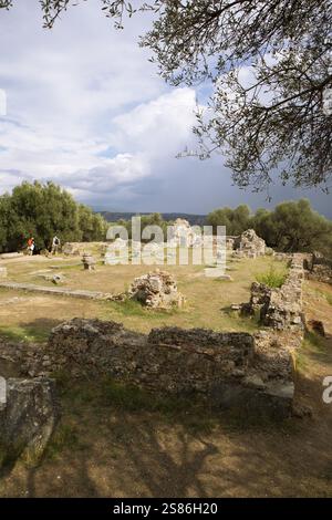 Sparta, ancient ruins, archaeological site, behind the city of Sparta ...
