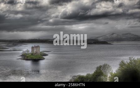 A hdri photography of the Castle Stalker in Scotland Stock Photo - Alamy