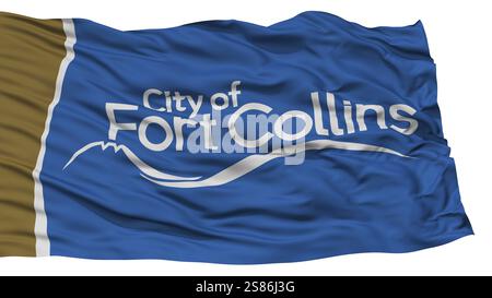 Isolated Fort Collins City Flag, United States of America Stock Photo ...