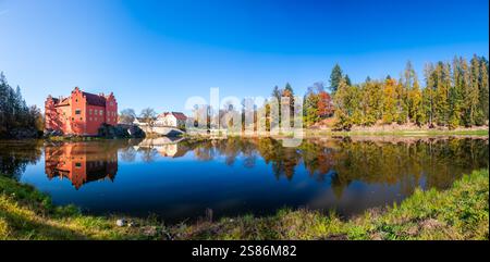Panoramic view of Cervena Lhota Castle in the Czech Republic ...