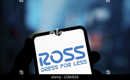 Ross Dress for Less logo on blue awning outside discount clothing store ...