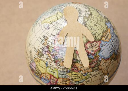 Model globe for environment and conservation. Global business or ...