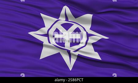 Closeup Okayama Japan Prefecture Flag Stock Photo - Alamy