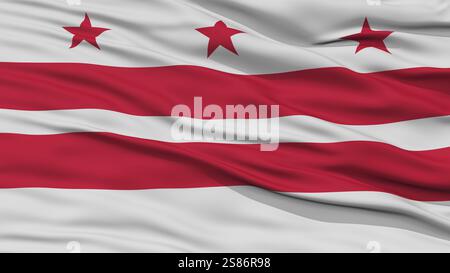 The Washington DC State Flag in red and white waving Stock Photo - Alamy