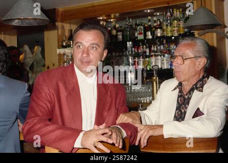 Romanian football manager Virgil Mardarescu (left) in Los Angeles, USA ...
